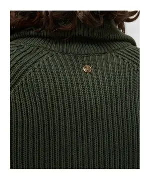 Versace Ribbed Zip-up High Neck Cardigan