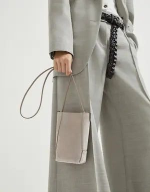 Brunello Cucinelli Beaded Suede Phone Pouch