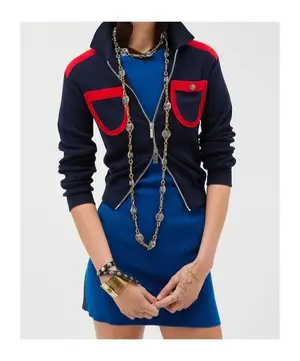 Versace Long-sleeved Zipped Cardigan With Medusa Hardware