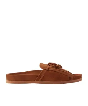 ANCIENT GREEK SANDALS Amfiliki Suede Slide Sandals