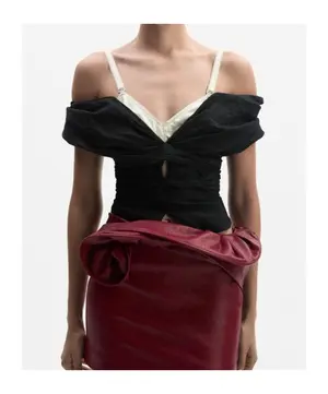 Magda Butrym Tie Neck Blouse