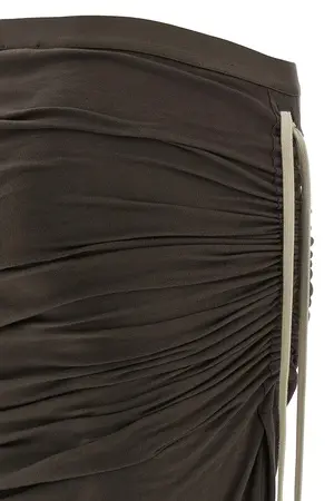 Rick Owens Moncler Appliquéd Cotton-jersey Maxi Skirt - Black