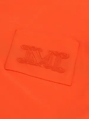 Max Mara Chest Pocket Embroidered Logo T-shirt - Orange
