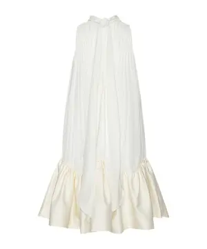 ROTATE BY BIRGER CHRISTENSEN Gathered Pleated Mini Dress - White