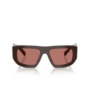 Prada Geometric Frame Sunglasses - Black