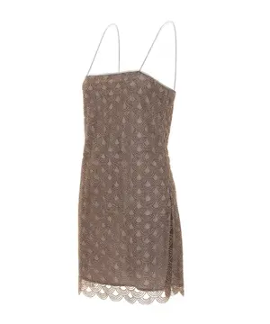 ROTATE BY BIRGER CHRISTENSEN Scalloped Mini Dress - Gray