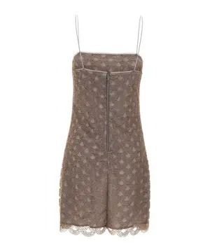 ROTATE BY BIRGER CHRISTENSEN Scalloped Mini Dress - Gray