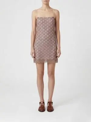 ROTATE BY BIRGER CHRISTENSEN Embellished Mini Dress With Scallop Trim - No