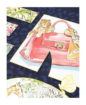 FERRAGAMO Printed Silk Scarf - Multicolor