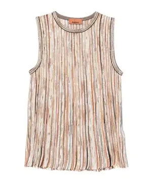 Missoni Striped Sequin Knit Top - Nude