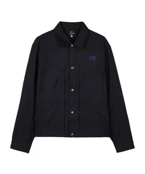 Needles Long Sleeve Collared Casual Jacket - Black
