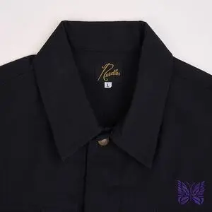 Needles Long Sleeve Collared Casual Jacket - Black