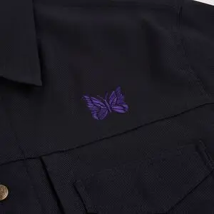 Needles Long Sleeve Collared Casual Jacket - Black