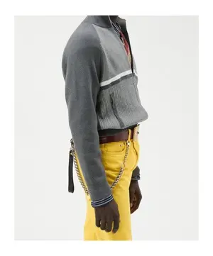 Versace Embroidered Jacquard Knitted Zipped Cardigan