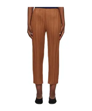 PLEATS PLEASE BY ISSEY MIYAKE Pleated Straight-leg Elastic Waist Trousers