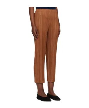 PLEATS PLEASE BY ISSEY MIYAKE Pleated Straight-leg Elastic Waist Trousers