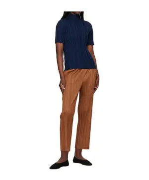 PLEATS PLEASE BY ISSEY MIYAKE Pleated Straight-leg Elastic Waist Trousers