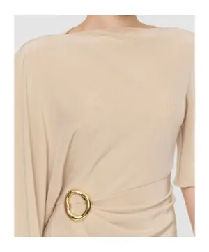 JOSEPH Joya Ring-detail Maxi Dress - Powder