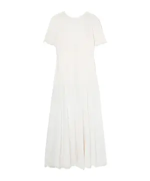 Staud Le Havre Maxi Dress In Cotton Tulle - Cream