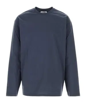 JIL SANDER Long-sleeve Crewneck T-shirt - Blue