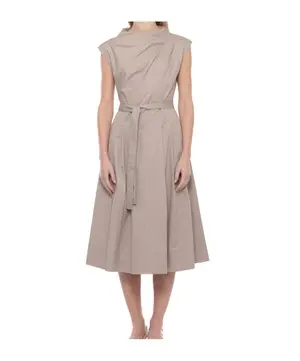 Peserico Belted Sleeveless Dress