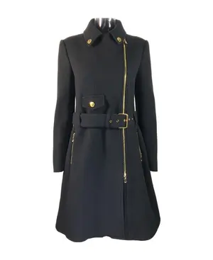Moschino Oblique Zipper Cardigan Coat