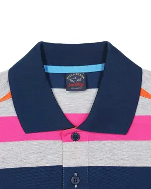 PAUL  SHARK Striped Short-sleeved Polo Shirt