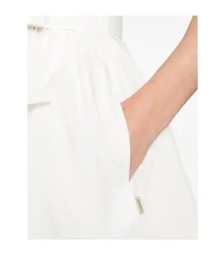 Woolrich Belted Poplin Short Dress - White