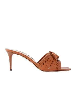 GIANVITO ROSSI Laser-cut Leather Mules With Tassel Detail