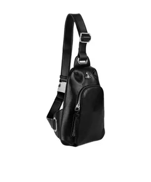 VIVIENNE WESTWOOD Grained Pu Leather Sling Bag With Orb Plaque