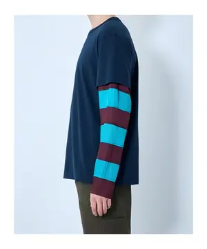 Dries Van Noten Striped Contrast-sleeve T-shirt