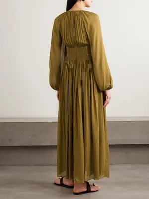 Zimmermann Carousel Billow Gathered Georgette Maxi Dress