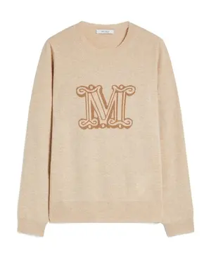 Max Mara Logo Intarsia Crew Neck Jumper