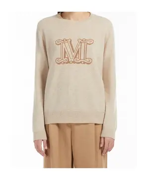 Max Mara Logo Intarsia Crew Neck Jumper