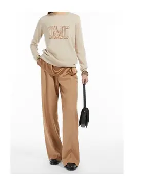 Max Mara Logo Intarsia Crew Neck Jumper