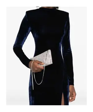 Benedetta Bruzziches Rhinestone Crossbody Handbag - Silver
