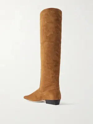 Staud Wally Thigh-high Pointed Toe Boots - Tan