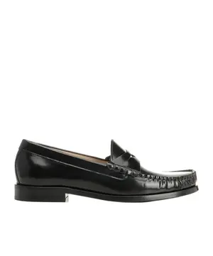 STUART WEITZMAN Lottie Loafer With Ruffle Detail - Black