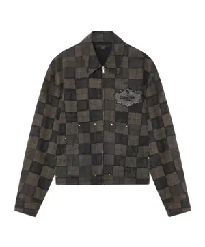 Amiri Checked Denim Jacket