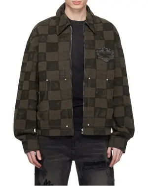 Amiri Checked Denim Jacket