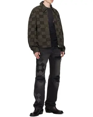 Amiri Checked Denim Jacket