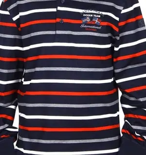 PAUL  SHARK Striped Long-sleeved Polo Shirt