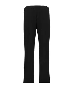 Issey Miyake Homme Plissé Tailored Pleated Pants - Black