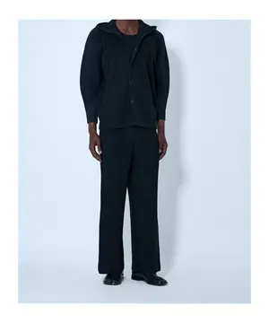 Issey Miyake Homme Plissé Tailored Pleated Pants - Black