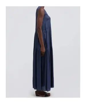 Aspesi Sleeveless Tiered Maxi Dress - Blue