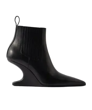 Rick Owens Cantilever Leather Ankle Boots