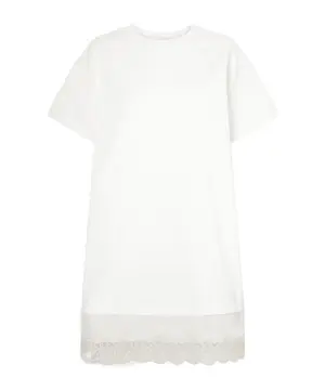 Staud Grier Mini Dress With Lace Trim