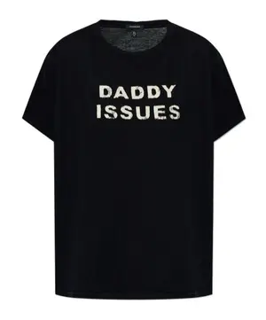 R13 Slogan Motif T-shirt
