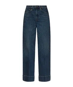 R13 Logo Patch Jeans - Blue