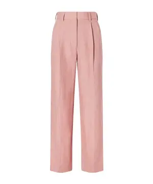 BLAZÉ MILANO Sun Fox Pleated Linen Straight-leg Pants
